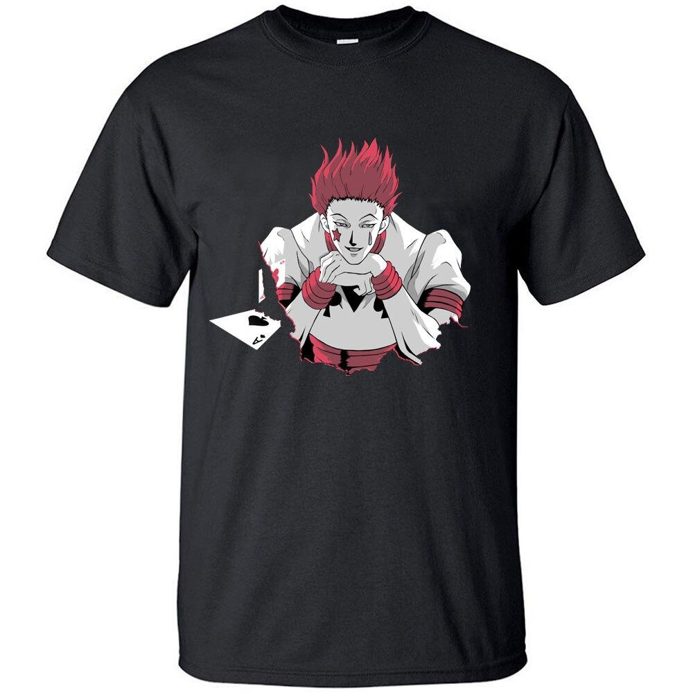 Buy Hunter×Hunter Japanese Anime Red Hisoka Card Cotton T Shirt Vintage ...