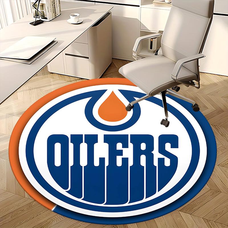Edmonton Oilers,Hockey Team Logo Chair mat Round Rug Office carpet ...