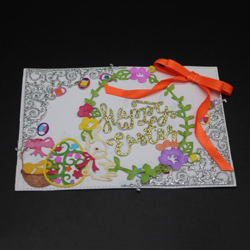 Buy Happy Easter Cutting Dies Stencil Scrapbooking Embossing Paper Card ...