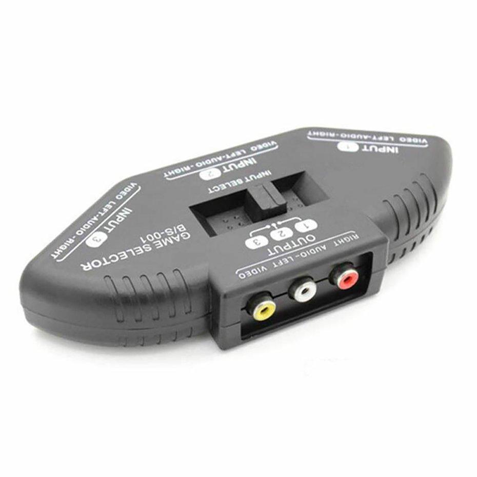 Buy 3-Way Audio Video AV RCA Switch Selector Box Composite Splitter ...