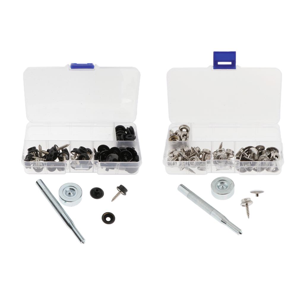 20 Sets Screws Rivet Fastener with Tools for DIY Garment Accessories ...