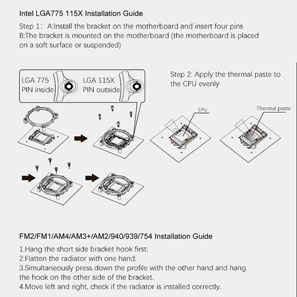 Buy Great Wall G400 4PIN RGB CPU Air Cooler 4 Heat Pipes PC Radiator ...