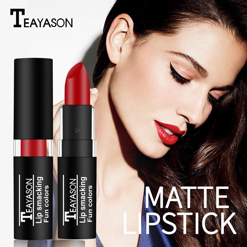 Buy TEAYASON 12 Color Lipstick Make Up Waterproof Lasting Sexy Red ...