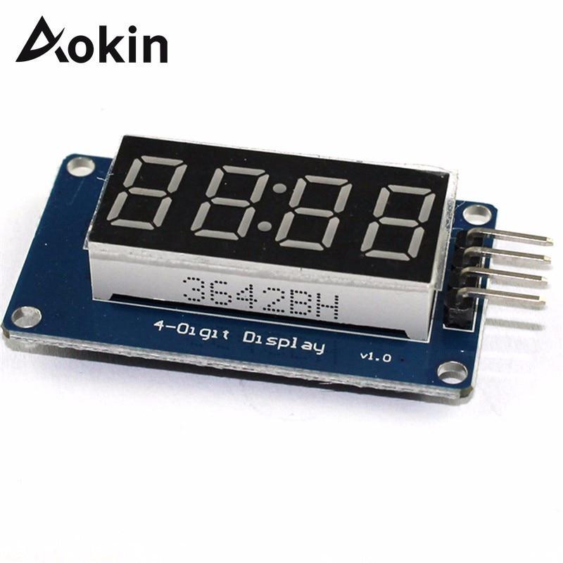 Buy Aokin TM1637 0.36" 4-Digit LED Display WhiteTube Decimal 7 Segments ...