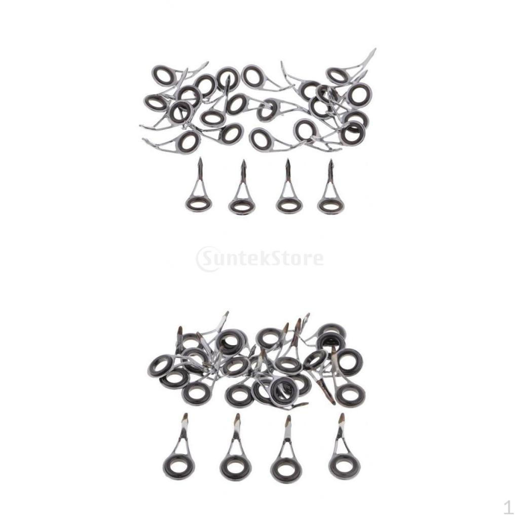 Buy 50pcs Single Leg Fishing Rod Guides Eye Ring DIY Rod Repair Kit at ...