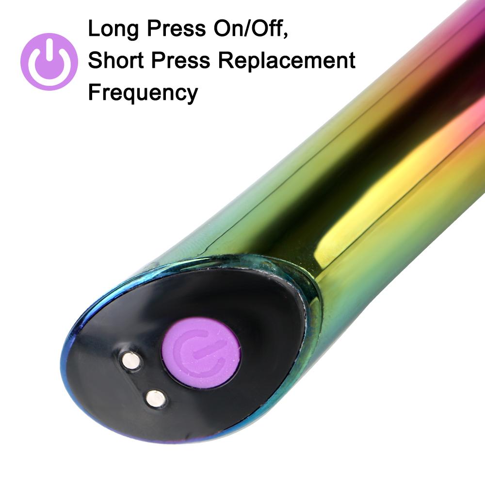 Satın alın 13cm Rainbow Bullet Vibrator For Clitoris Stimulator Vaginal G Spot Massage Anal Plug ...