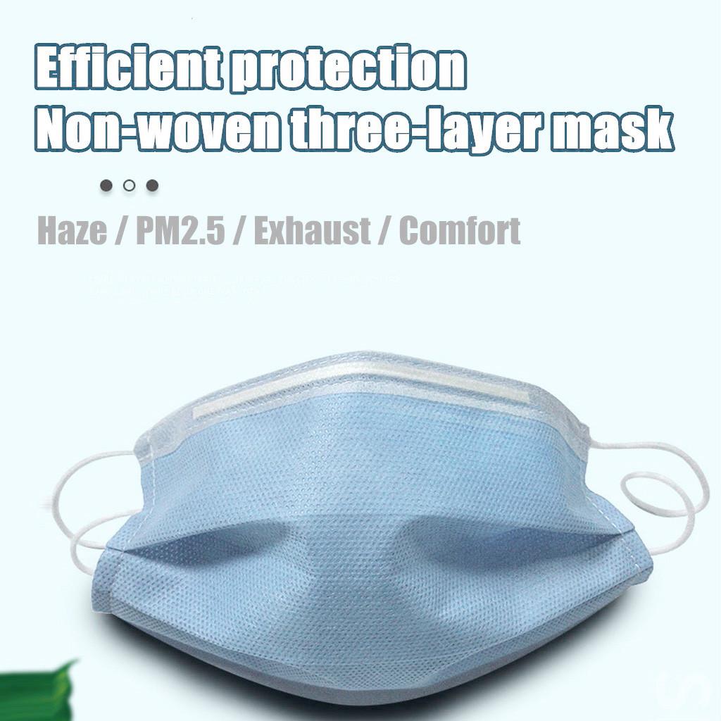 Satın alın 50PCS Disposable Masks Civil Non Woven 3 Layer Thick 50 ...