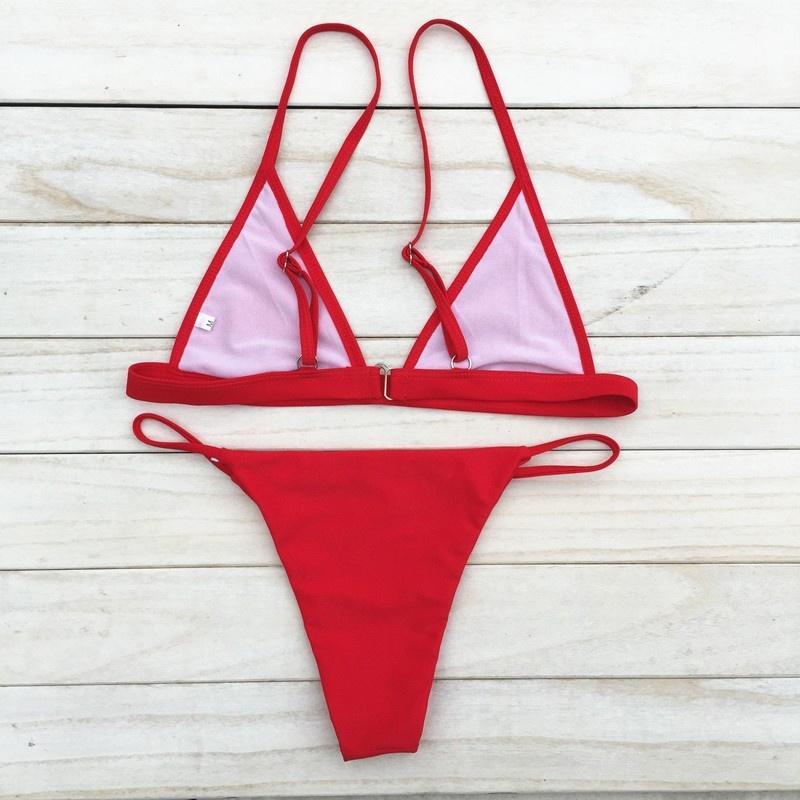 Buy Sexy Women's Swimsuit Bikini Set Micro Swimwear Halter Strap ...