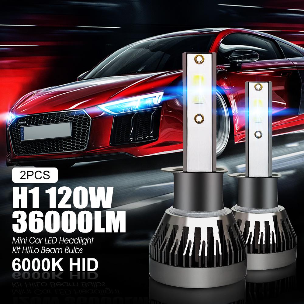 Buy 1pair CREE 120W H1 H4 H7 H8 H9 H11 Mini Car LED Headlight Hi/Lo ...