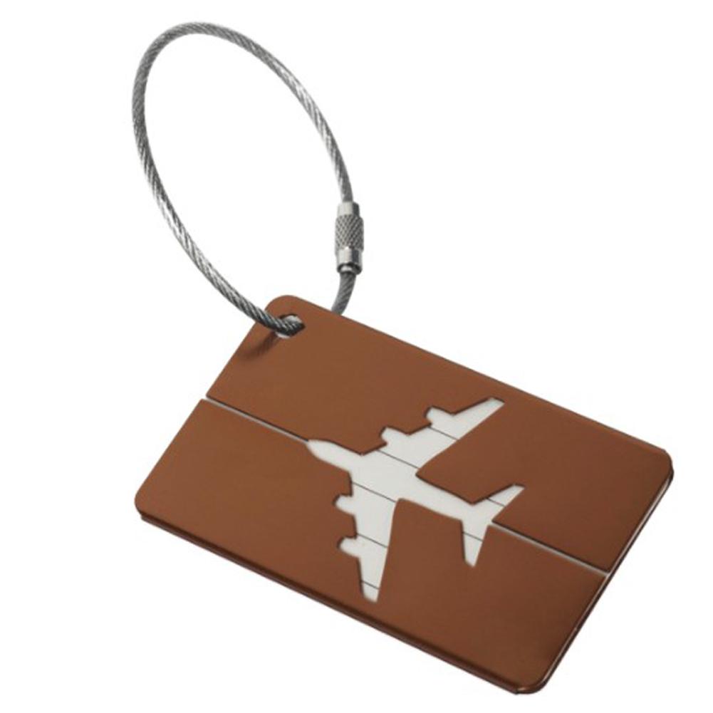 Buy Travel Aluminium Plane Luggage Tags Suitcase Label Name Address ID ...