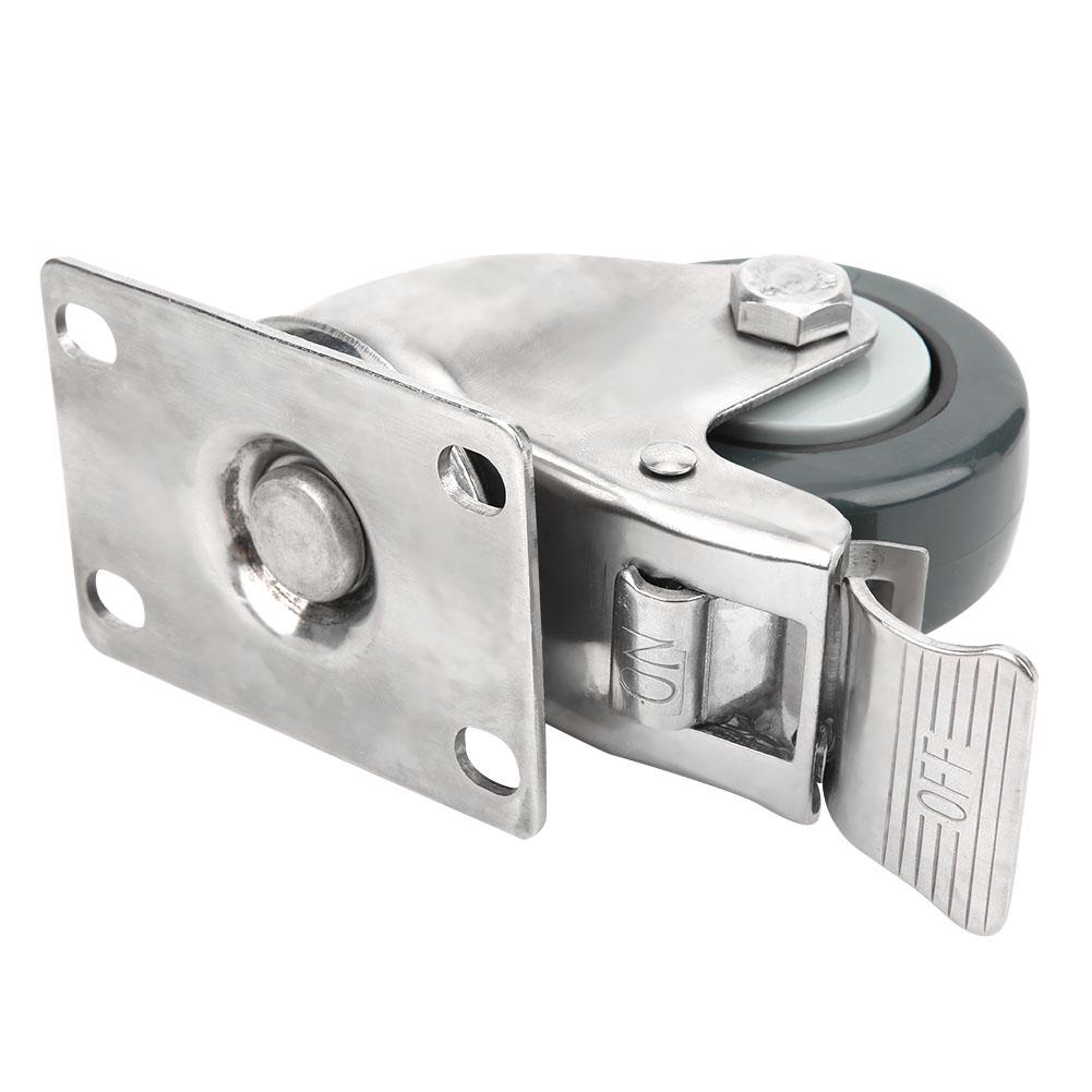 Buy 4in Polypropylene Brake Universal Wheel 304 Stainless Steel Bracket ...