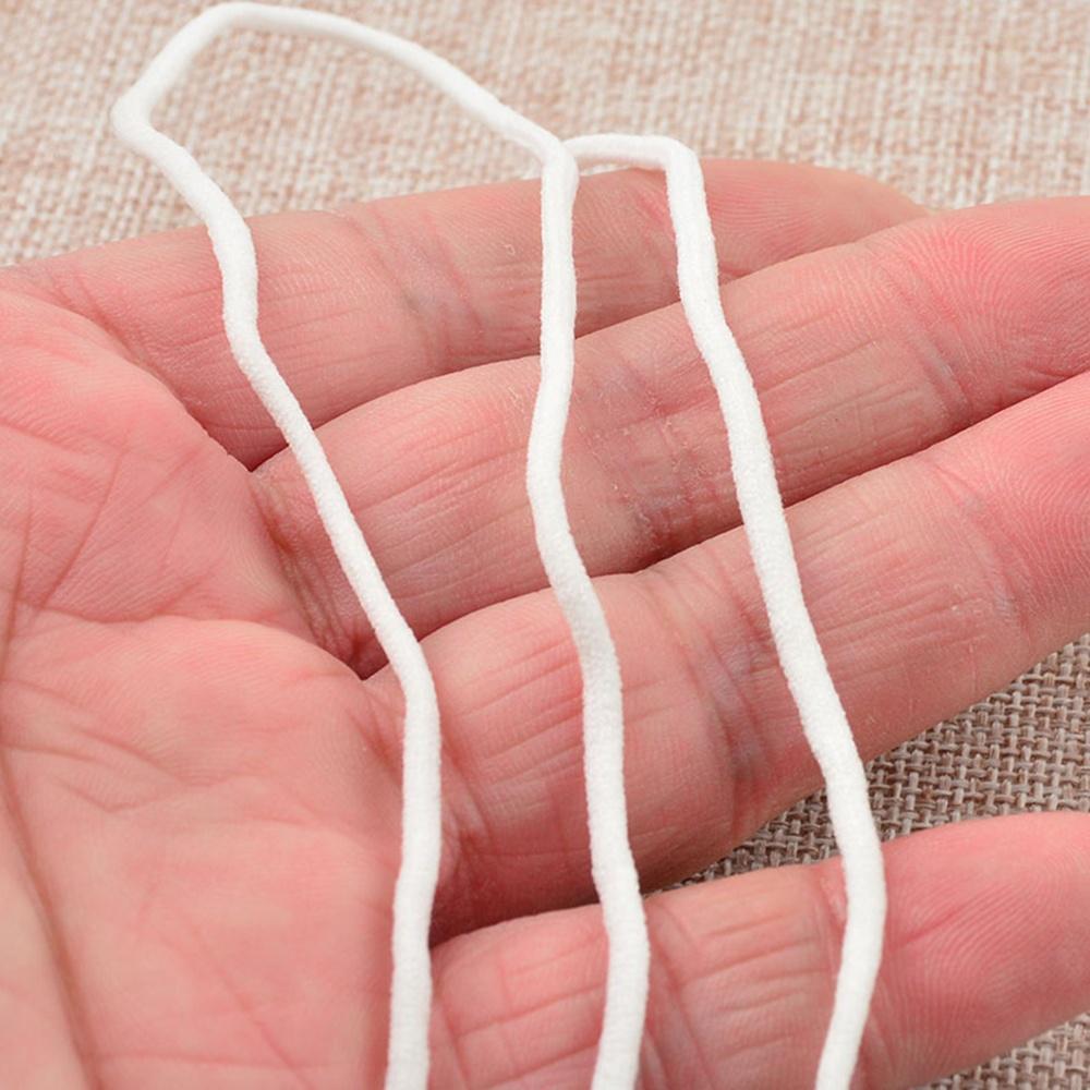 Buy White Round Stretchy Rope for Mouth-muffle Earloop Band Cord for ...