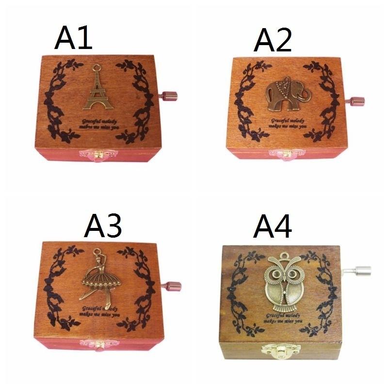 Satın alın Retro Exquisite Music Box Wooden Hand Birthday Gift Boutique ...