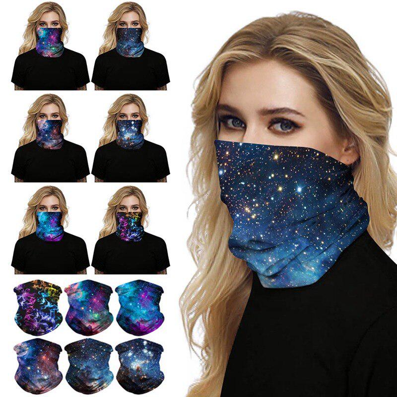 Unisex Magic Seamless Bandanas 3D Star Tube Head Scarf Motorcycle ...