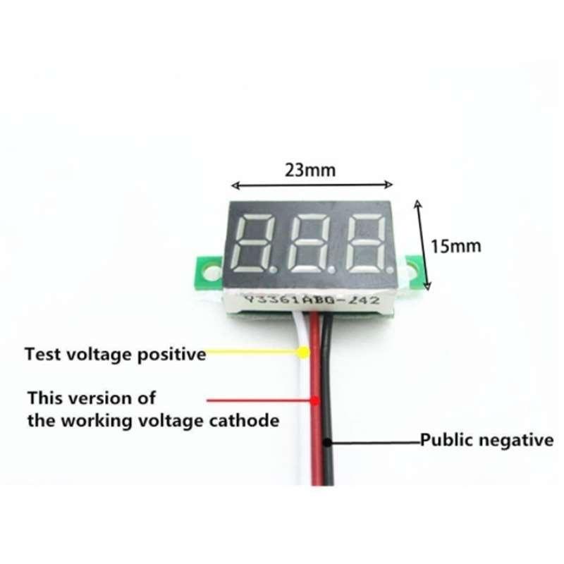 DC0-100V LED Panel 3-Digital Voltmeter Mini 0.36 " LED Display Voltage Meter uygun fiyatlı satın ...