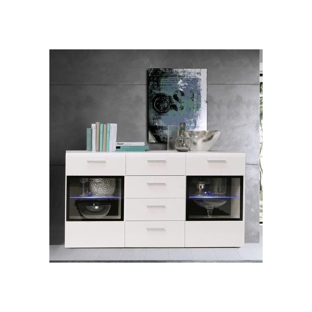 Buy SLATE Contemporary Low Sideboard In Glossy White - L 150 Cm at ...