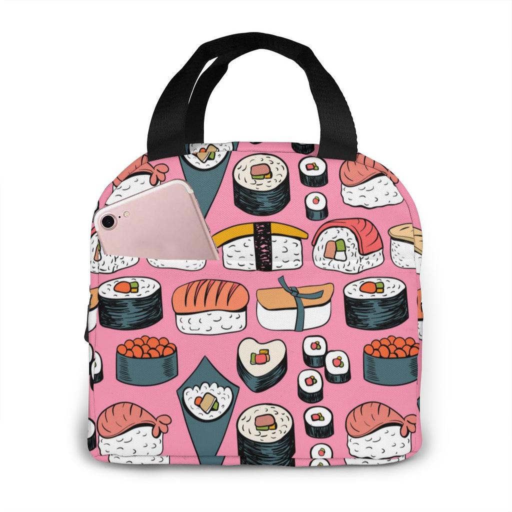 Japanese Sushi Lunch Bag Kid Women Insulation Portable Waterproof ...