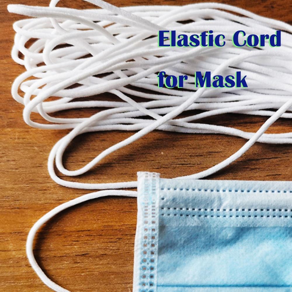 Buy White Round Stretchy Rope for Mouth-muffle Earloop Band Cord for ...