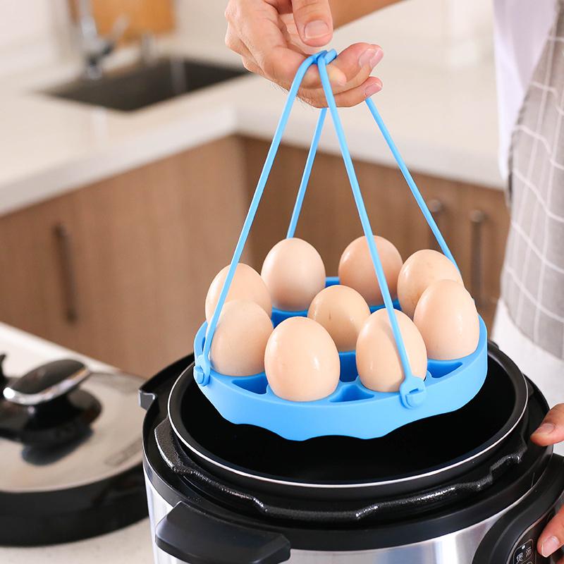 Buy Multifunctional Silicone Egg Steamed Egg Rack Removable Insulation ...