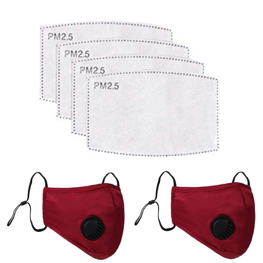 Buy 2pcs Bike Face Cover with 4pcs Filter Unisex Dust Outdoors Sports ...