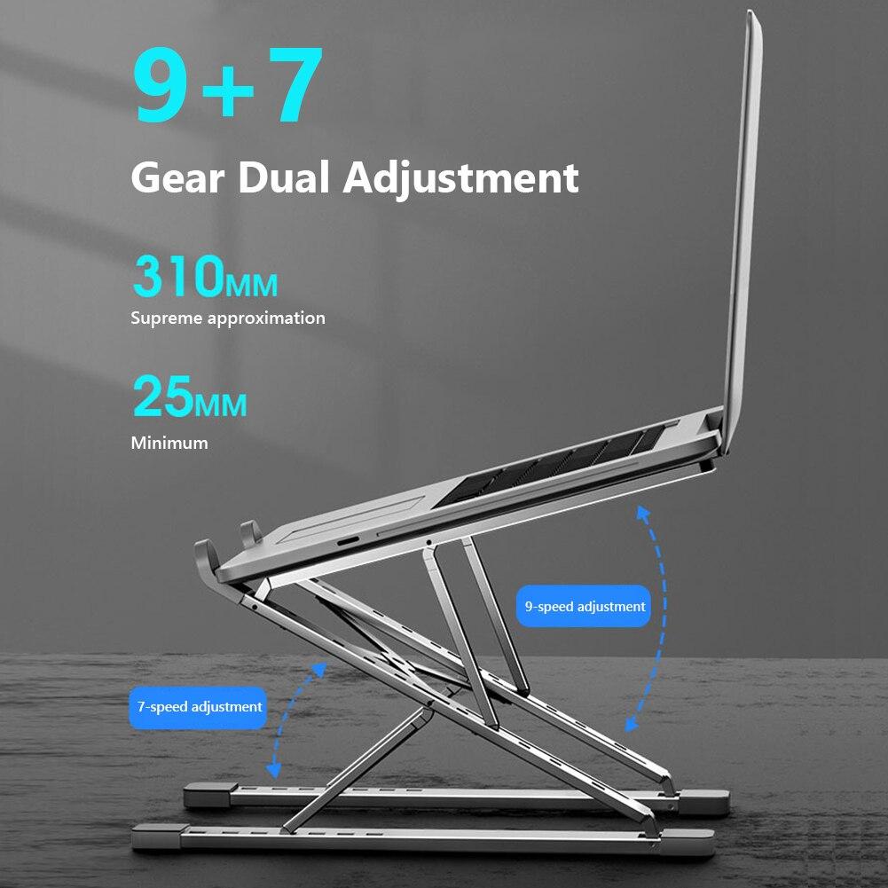 Satın alın Aluminum Alloy Laptop Holder Double Layer Lift Desktop Stand ...