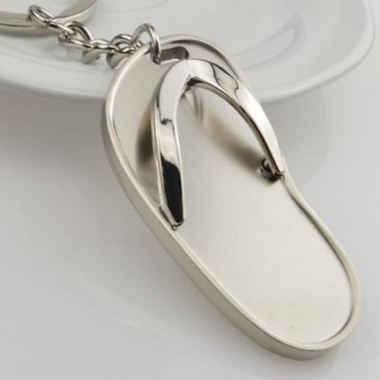 Buy 3D Pendant Creative Gift Flip Flop Keychain Metal Keyring Classic ...