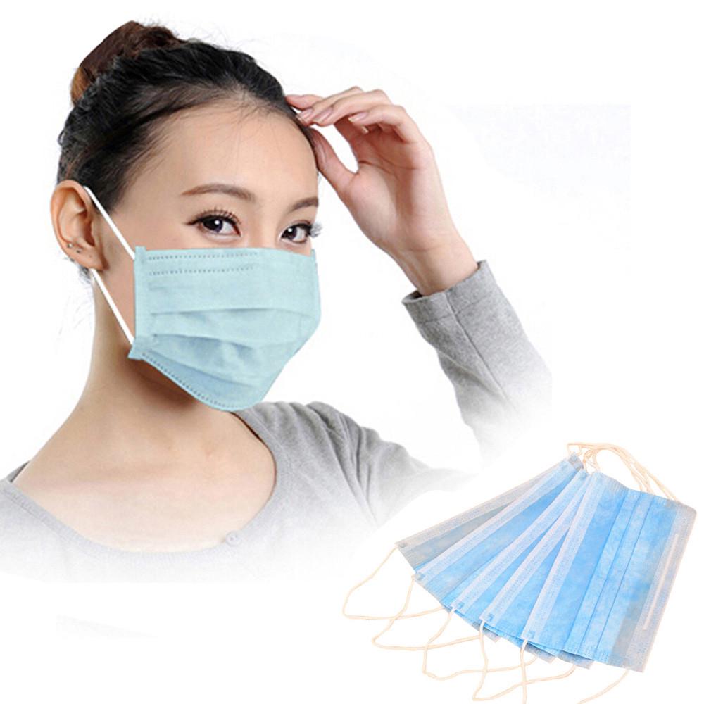 Buy 50 PCS Disposable Earloop Face Mask Filters Bacteria Breathable ...