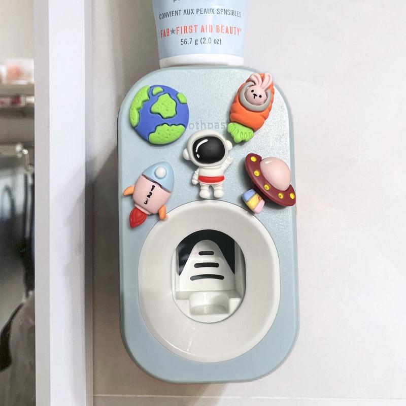 Buy Automatic Cartoon Toothpaste Dispenser Cute Squeezers Bathroom ...