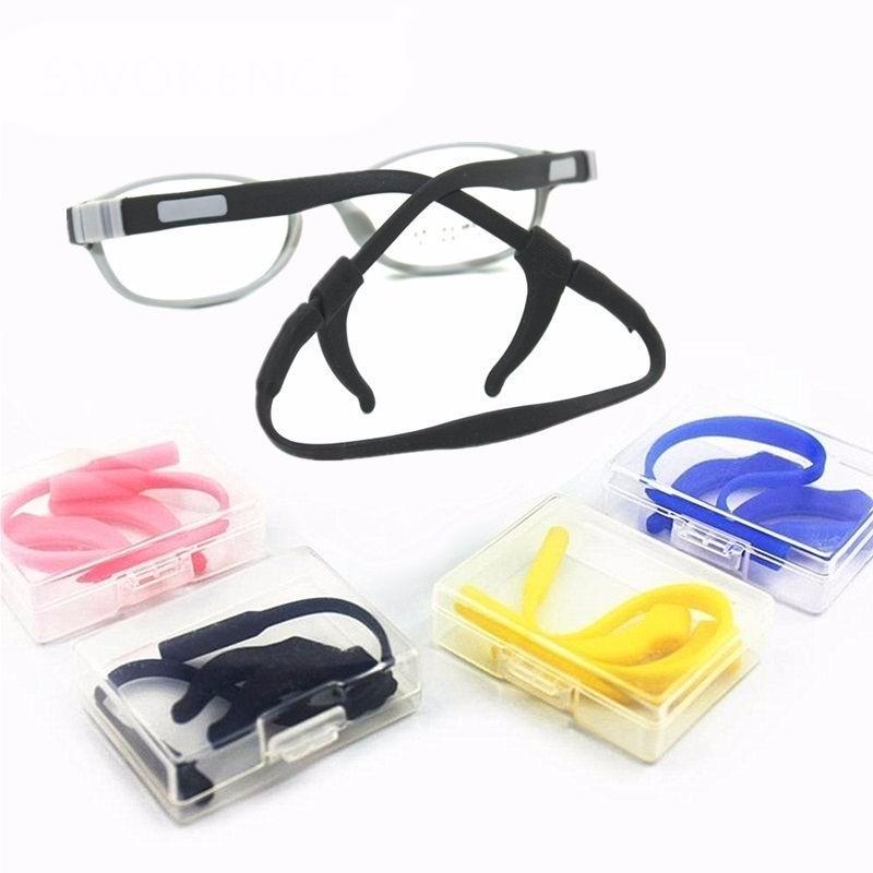 Buy 1 Set Creative Spectacle Band Kids Silicone Non Slip Glasses Head ...