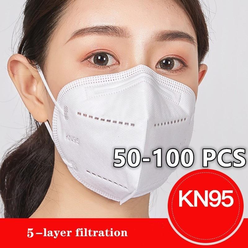 50-100PCS KN95 PM2.5 FFP2 Disposable For All People Mask Filters uygun fiyatlı satın alın ...