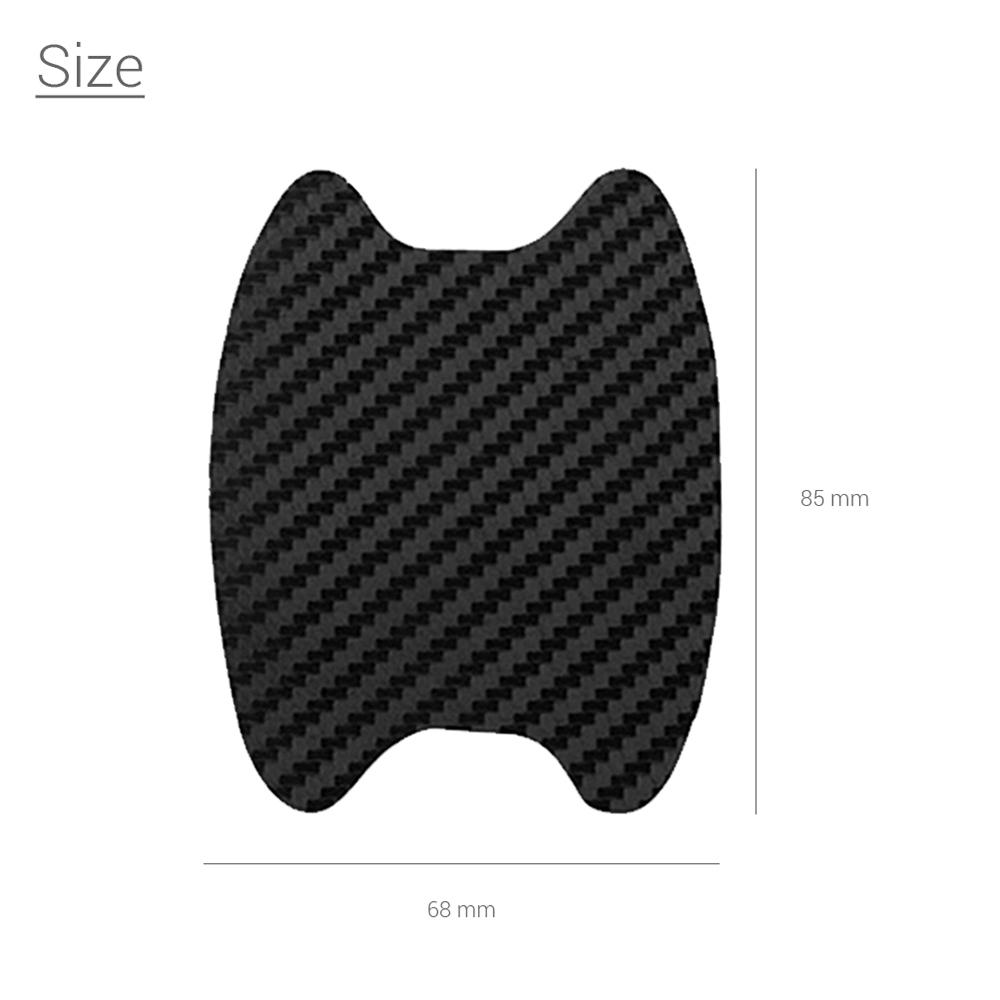 Buy Universal Carbon Fiber Door Handle Sticker Car Handle Protection ...