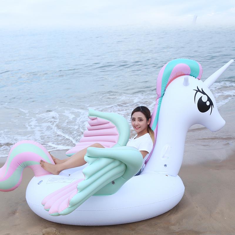 Satın alın Rainbow Unicorn Pool Float 265cm Pegasus Women Swimming ...