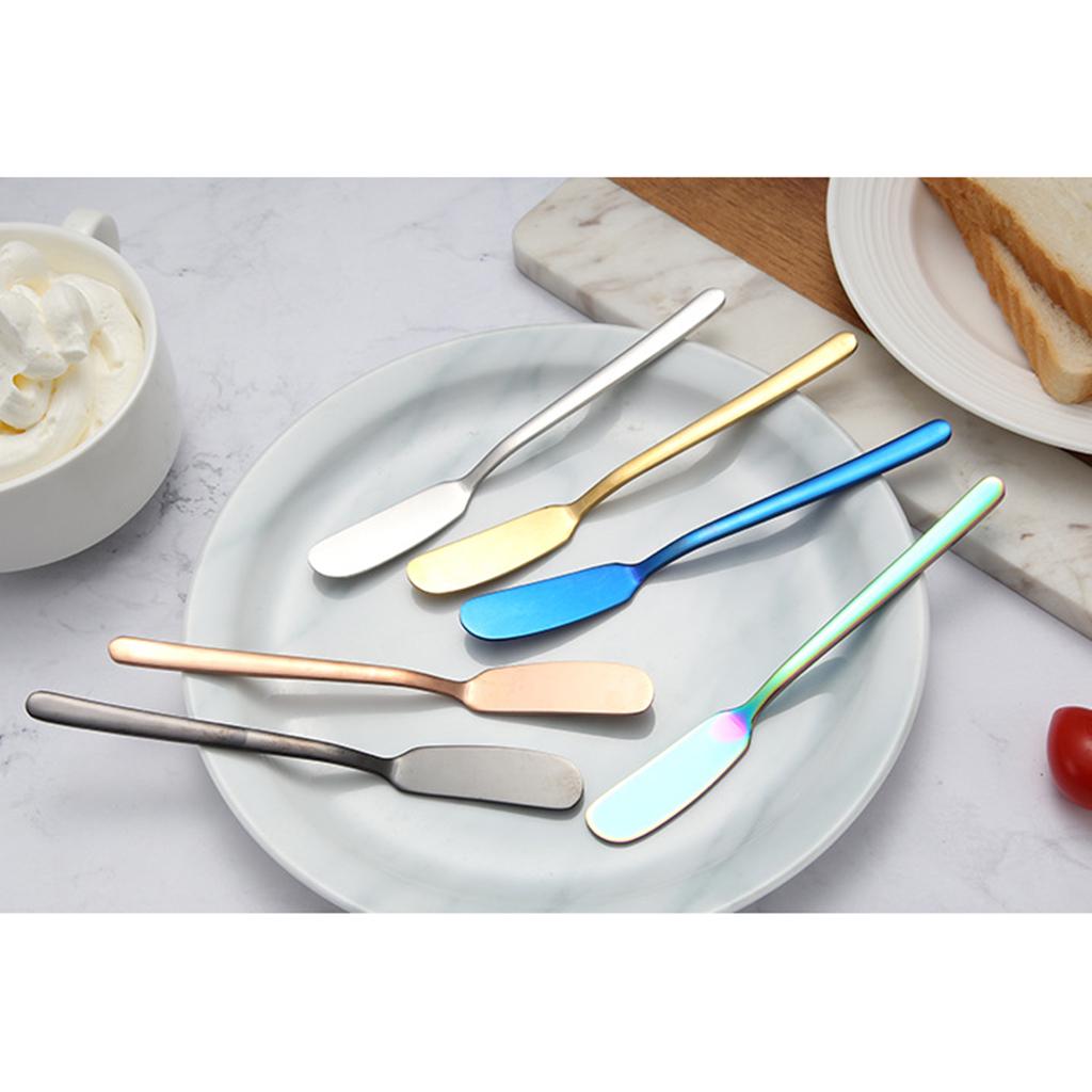 Stainless Steel Butter Cream Cheese Jam Spreaders Icing Spatula Blue ...