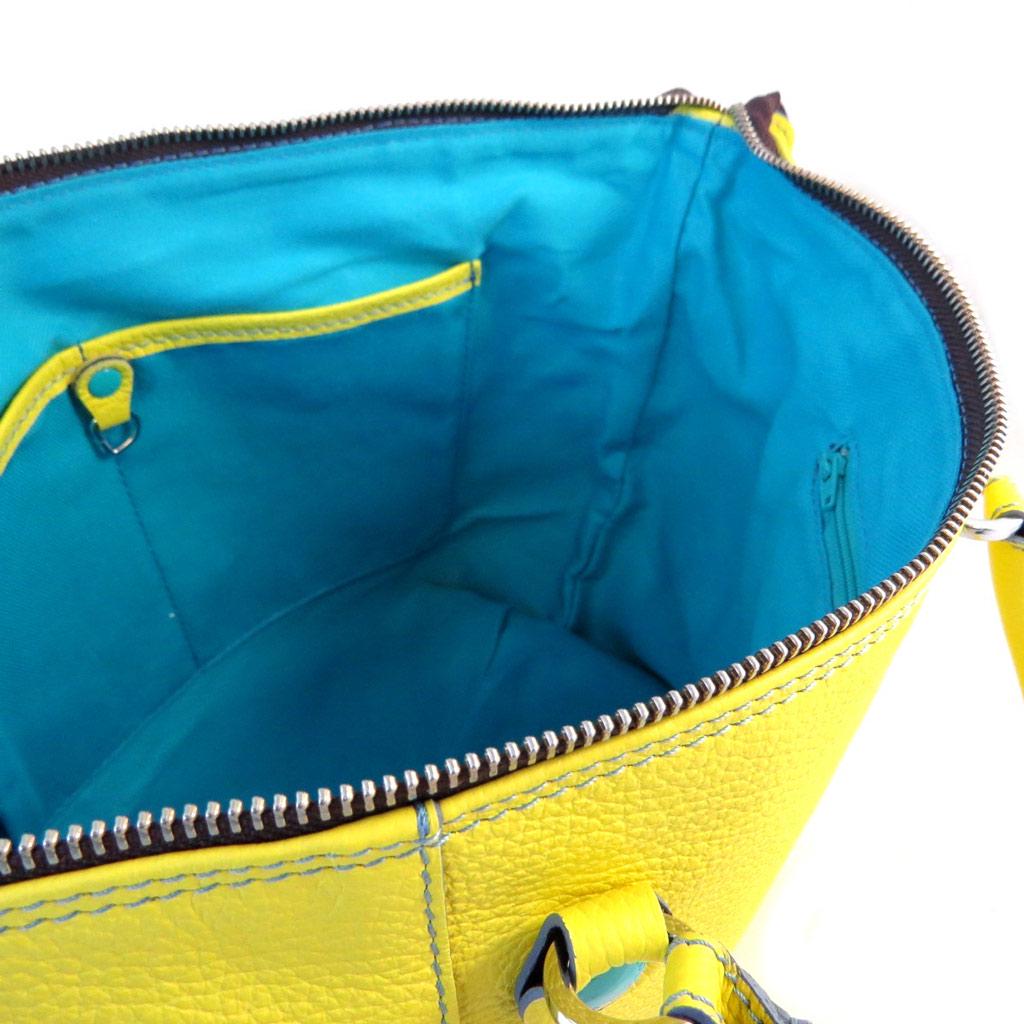 Buy Gabs [P1581] - 3 In 1 Leather Bag 'Gabs' Yellow (M) - 37x30x2 Cm at ...