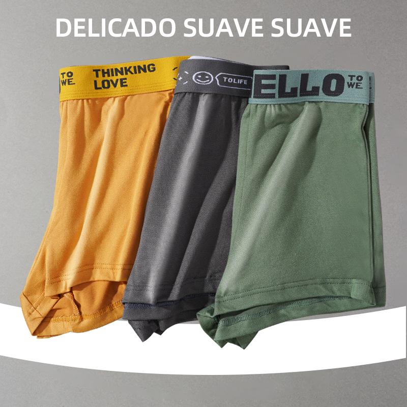 Cheap Men's HELLO Seamless Boxer Briefs Mid-waist Comfortable ...