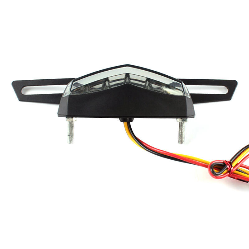 Buy Motorcycle Adjustable Folding License Plate Holder Tail Rear Light ...