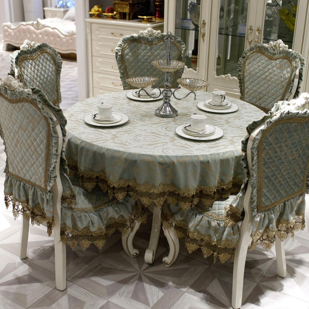 Buy Noble Elegant Round/Square Lace Tablecloth Soft Cashmere Fabric ...