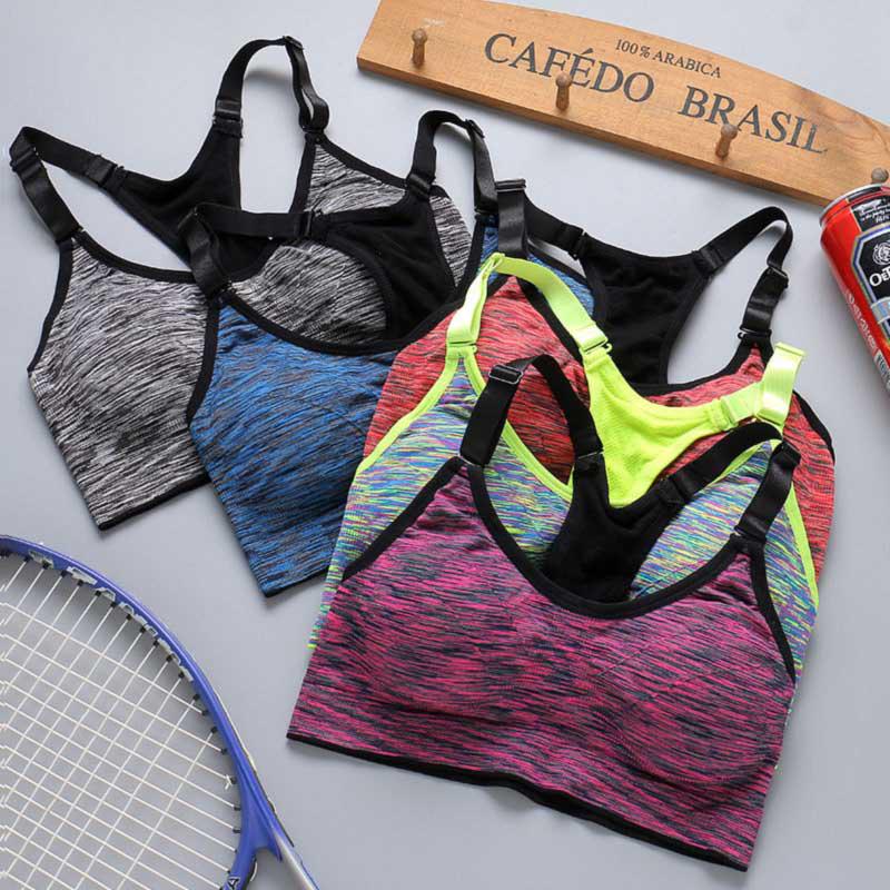 Home Sports Women Fitness Shockproof Bra Yoga Exercise Push Up Tank ...