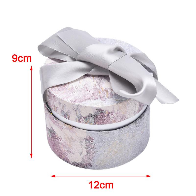 Buy 1Pc Flannel Gift Box Wedding Bride Candy Box Round Paper Flower ...