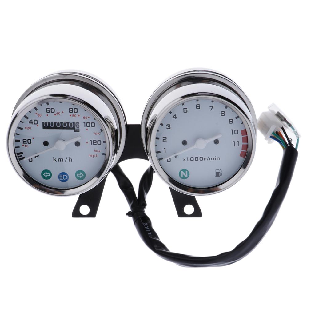 💰Köp billigt online Motorcycle Dual Mechanical Odometer Speedometer and ...