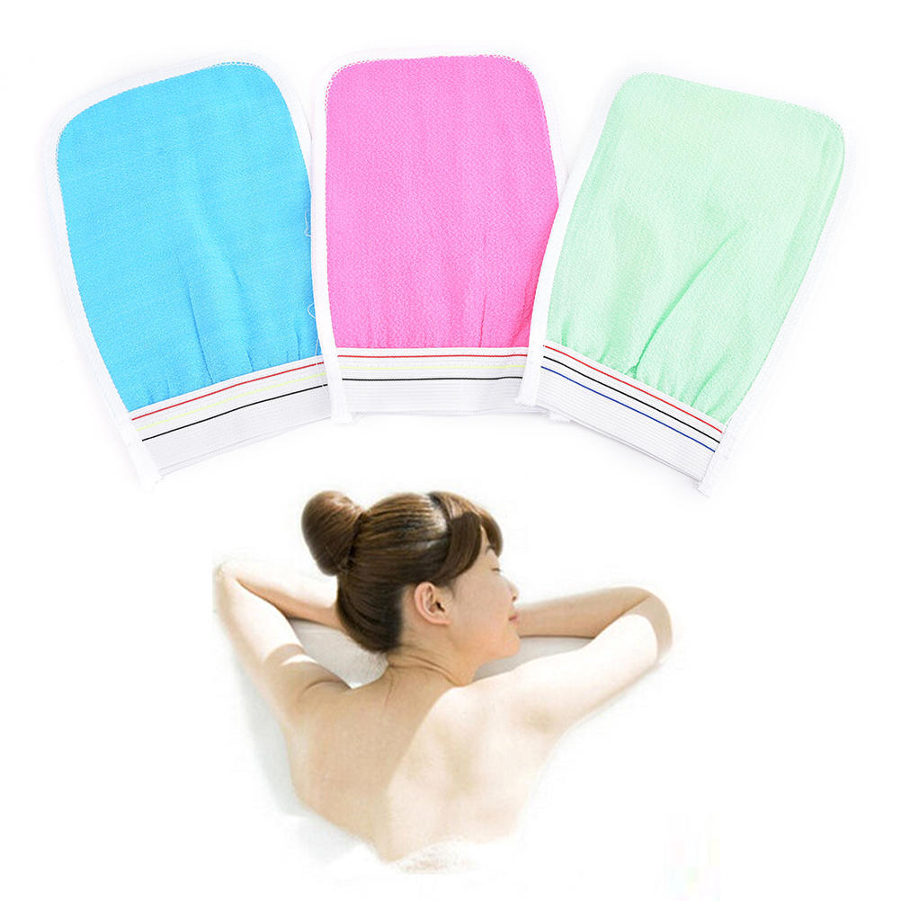 Buy Bath Scrub Glove Shower Body Exfoliating Cloth Sponge Puff Random ...