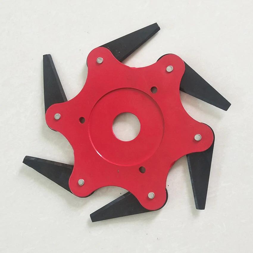 6 Teeth Brush Trimmer Metal Blades Trimmer Head 65Mn Brush Cutter Blade ...