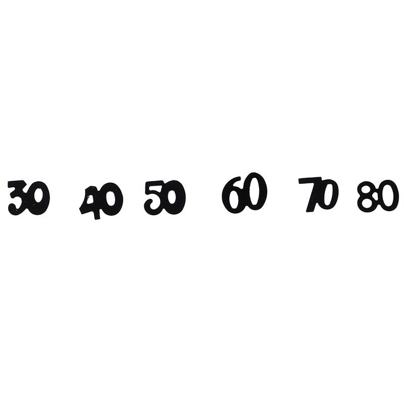 Buy Happy Birthday Party Table Scatter Decorations Black Number 30 40 ...