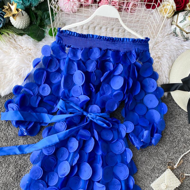 Cheap stylish Three-dimensional Patchwork Mesh Dress Women Spring ...