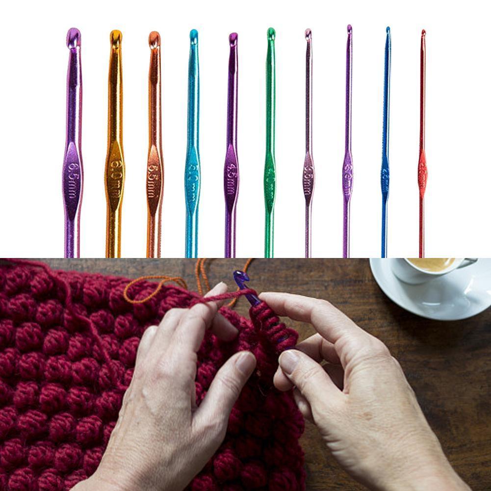 Buy 10pcs Knitting Aluminum Knitting Needles Knitting And Crochet ...