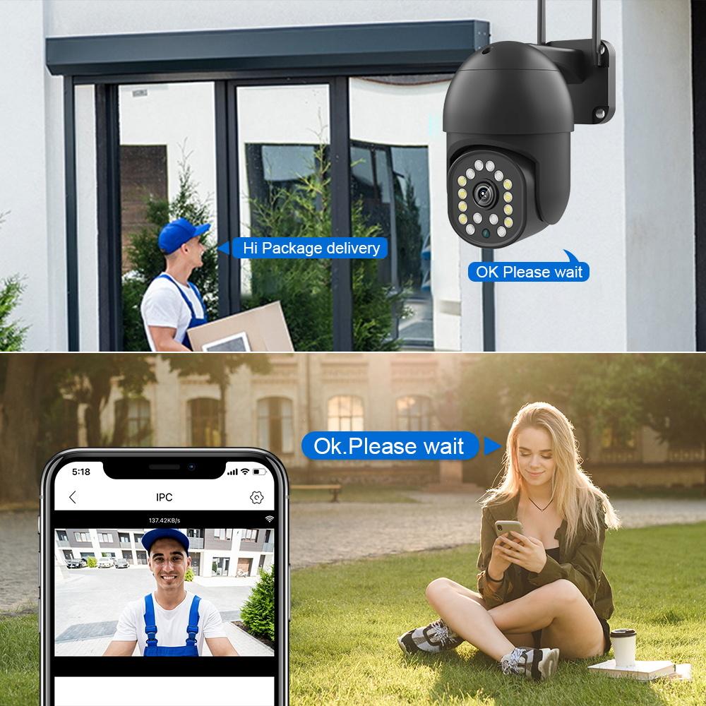 Buy EVKVO 5MP PTZ Wifi Camera CCTV Outdoor Ai Human Detection Audio IP ...