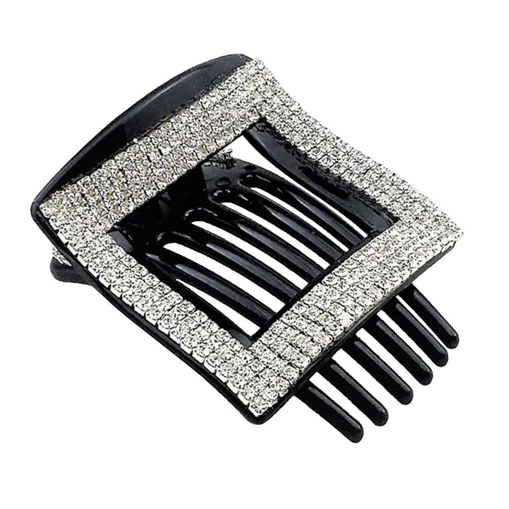 Beauty Square Hair Clip Rhinestone Claw Pin for Women Lady Makeup Tools ...