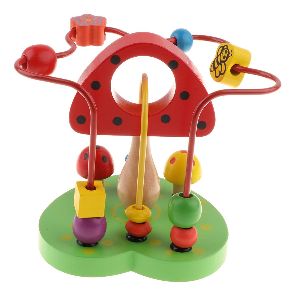 Buy Mini Wooden Bead Maze Toy for Toddlers Early Development Education ...
