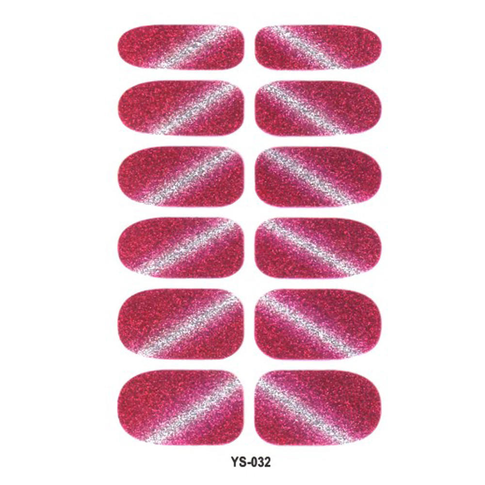 Fashion Multicolor Nail Art Transfer Stickers Shining Design Manicure ...