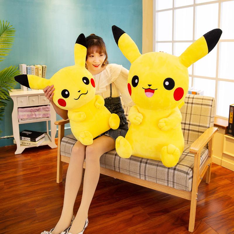 Buy 45cm Pikachu Doll Pillow Pikachu Plush Toy Large Dolls for Kids ...